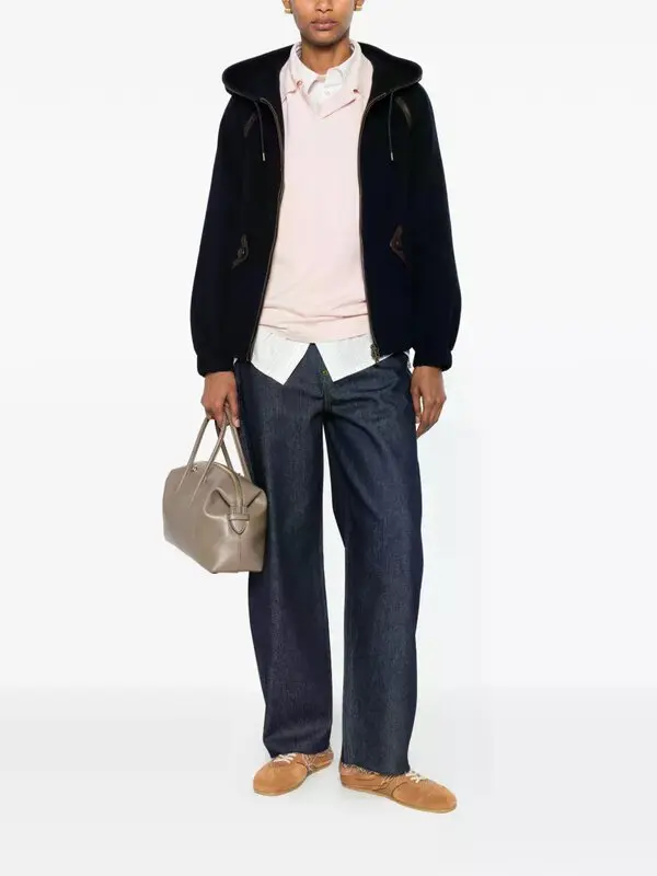Sandro Leather-trimmed Hooded Jacket