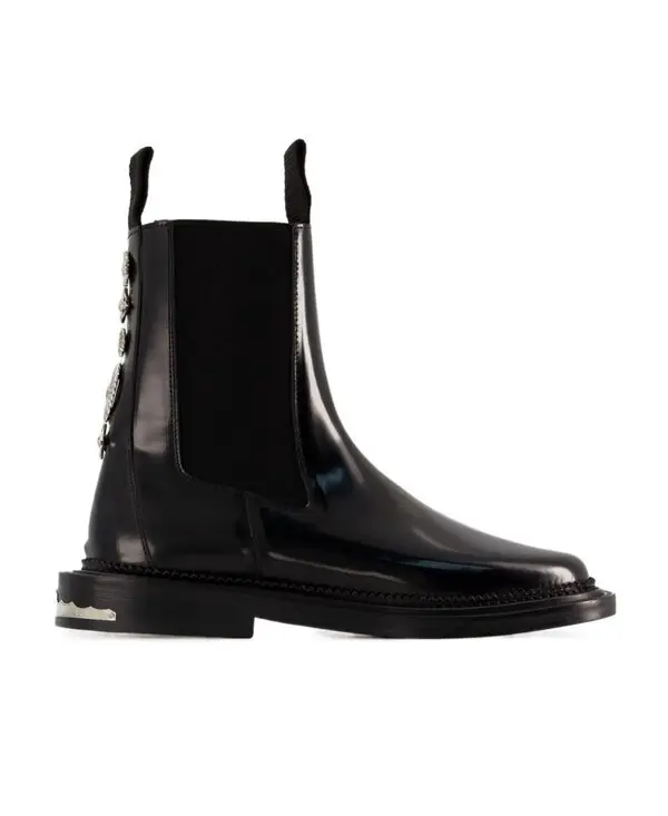 TOGA VIRILIS Stud-embellished Leather Ankle Boots