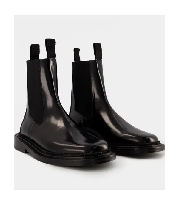TOGA VIRILIS Stud-embellished Leather Ankle Boots