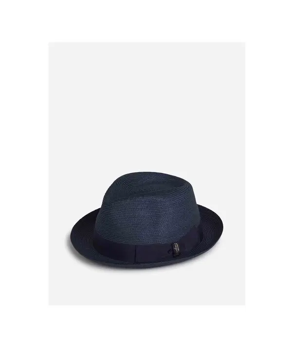 Borsalino Straw Fedora With Wide Brim
