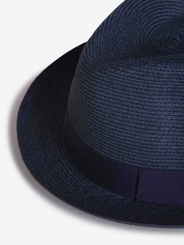 Borsalino Straw Fedora With Wide Brim