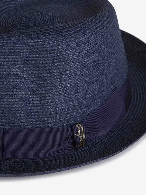 Borsalino Straw Fedora With Wide Brim