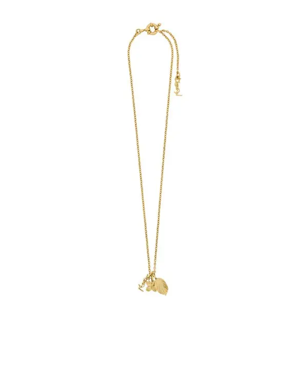 Saint Laurent Le Cassandre Flower Necklace - Yellow