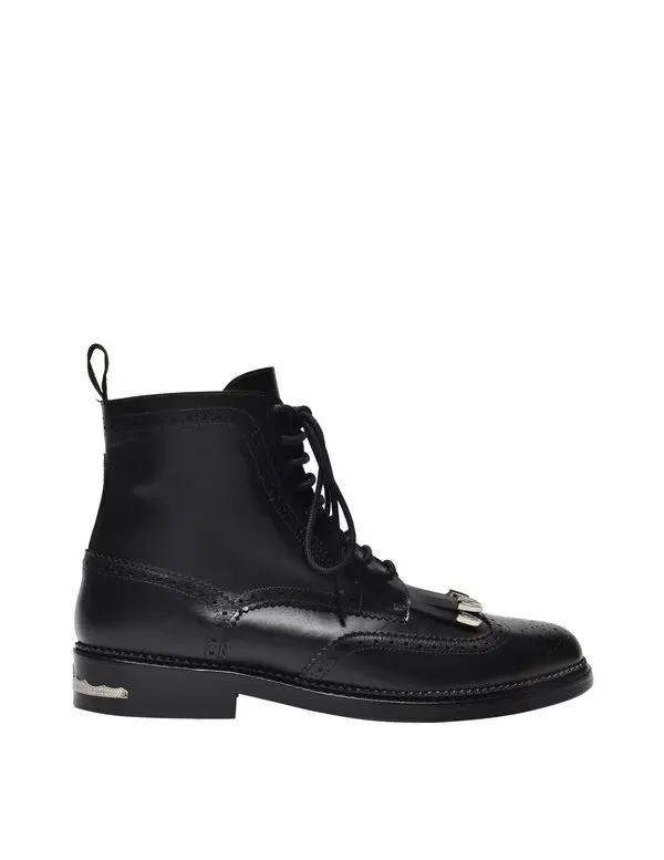 TOGA VIRILIS Silver-detail Lace-up Boots