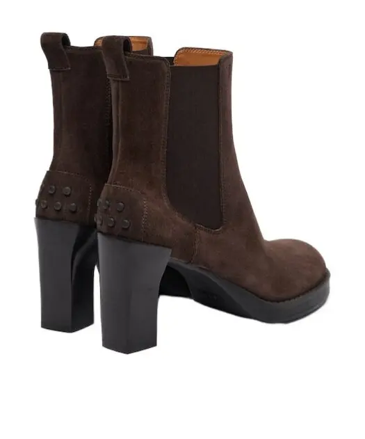 TOD'S Suede Chelsea Boots With 80mm Heel