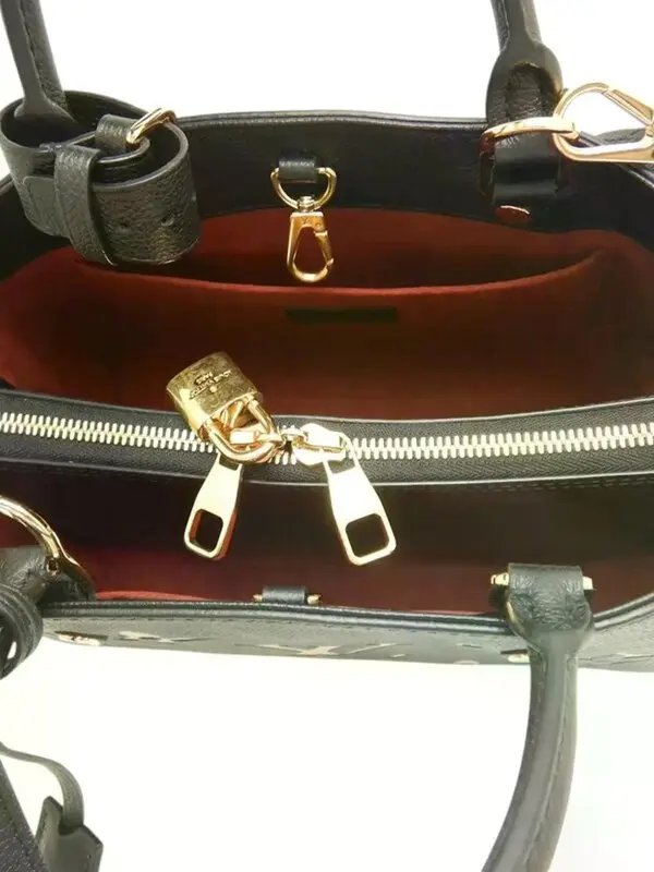 LOUIS VUITTON Bicolor Monogram Empreinte Giant Montaigne Bb Satchel