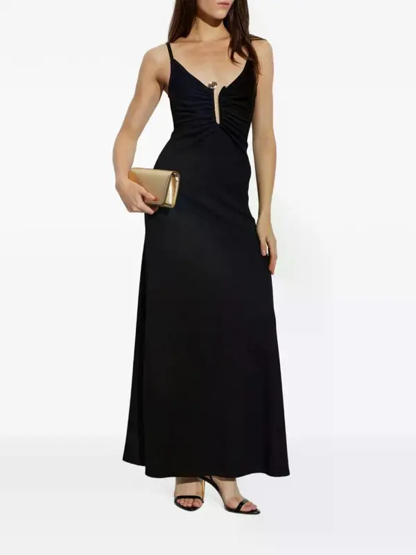 Christopher Esber Droplet Crystal Ruched Maxi Dress