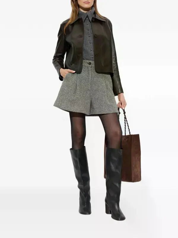 ARMA Button-up Leather Jacket