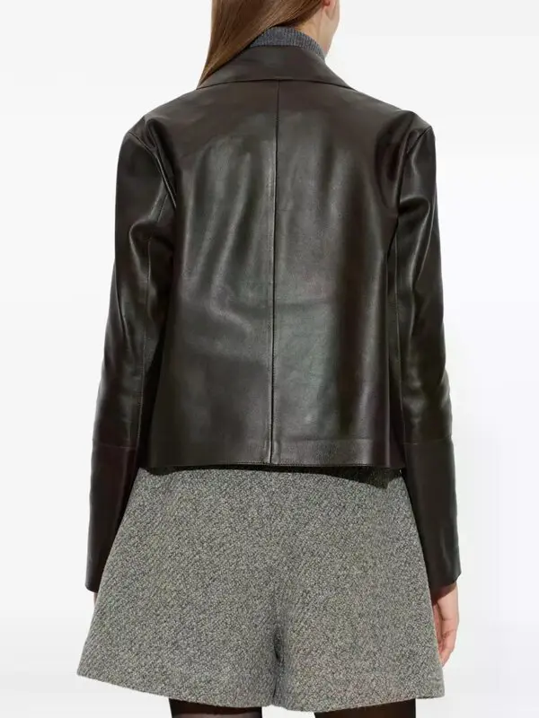 ARMA Button-up Leather Jacket