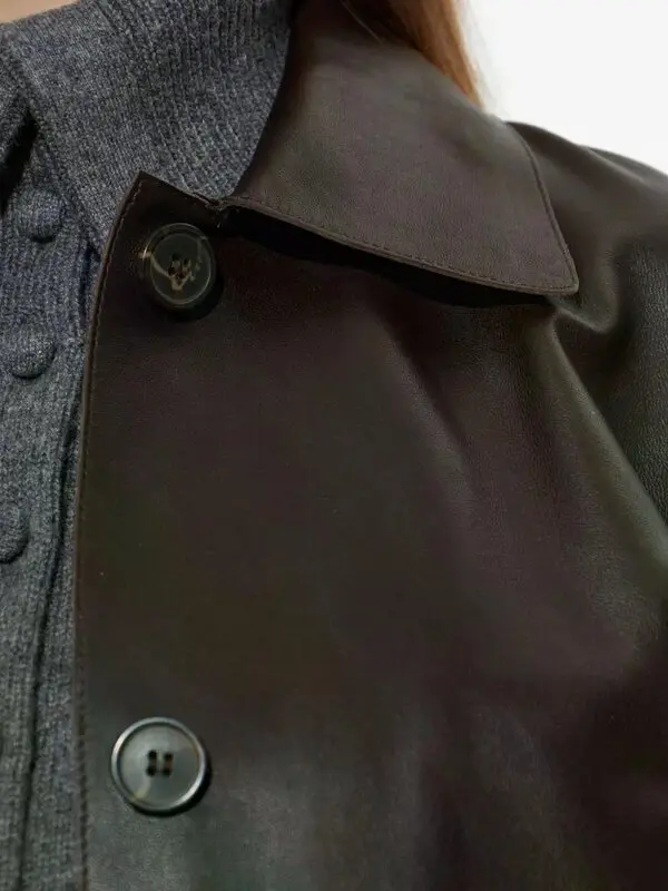 ARMA Button-up Leather Jacket