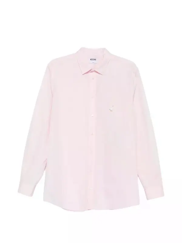 Moschino Embroidered-logo Shirt - Pink