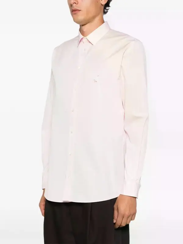 Moschino Embroidered-logo Shirt - Pink