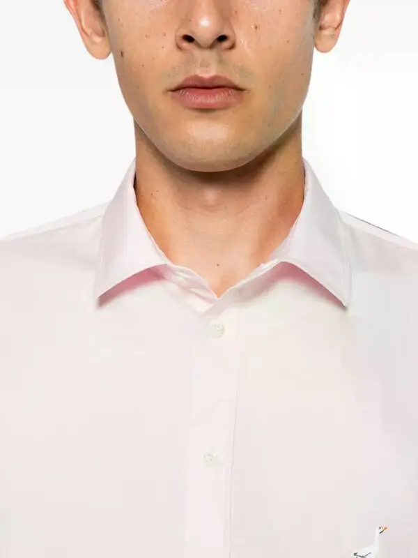 Moschino Embroidered-logo Shirt - Pink