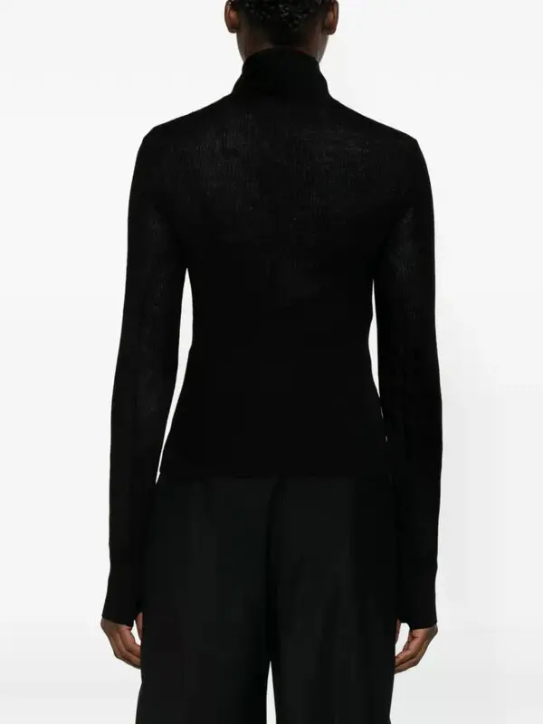 THE FRANKIE SHOP Sade Half-zip Ribbed-knit Top