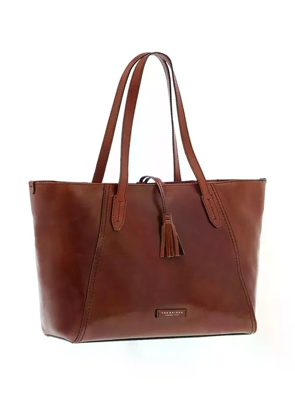 THE BRIDGE Florentin Tassel Detail Leather Tote Bag