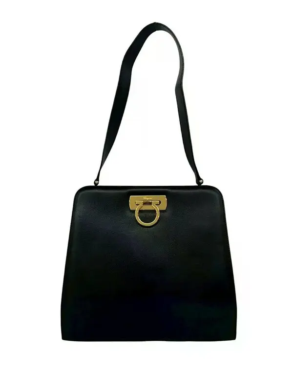 FERRAGAMO 1990-2000 Leather Gancini Shoulder Bag