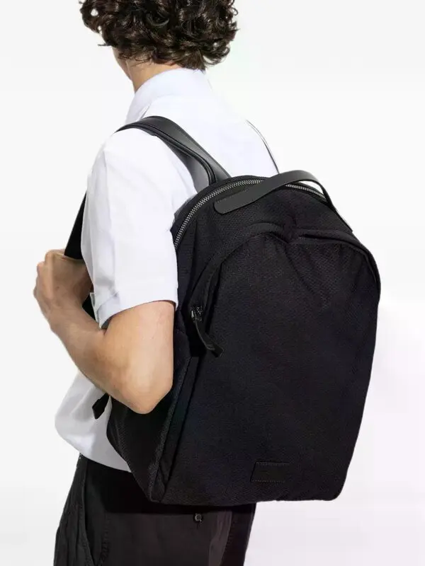 Giorgio Armani Logo Patch Mesh Backpack