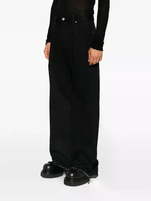 Rick Owens Geth Raw-cut Wide-leg Jeans