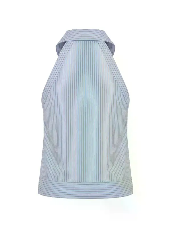 PHARAOH Atlast Striped Sleeveless Shirt - Blue