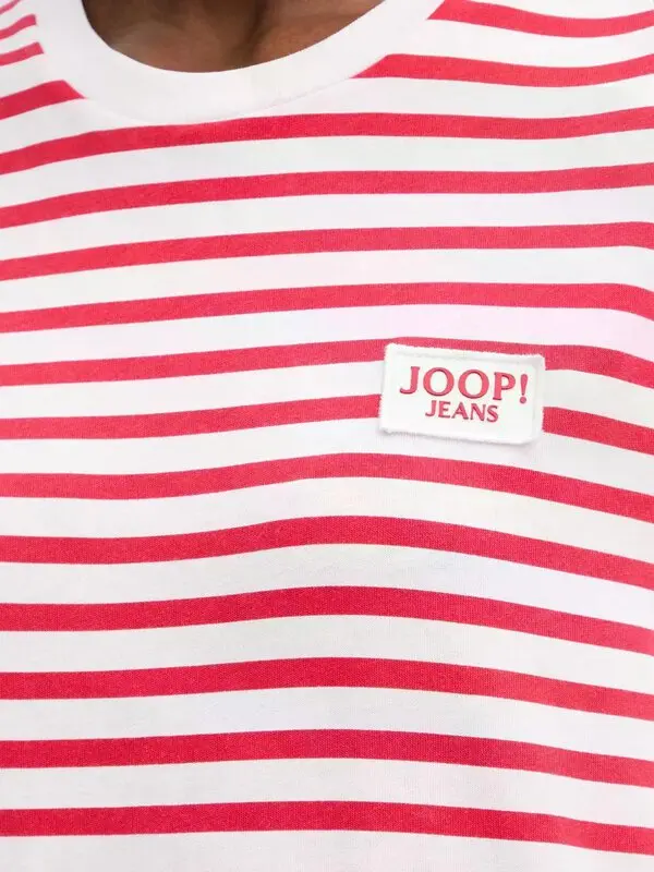 JOOP! Striped Cotton T-shirt With Logo Patch