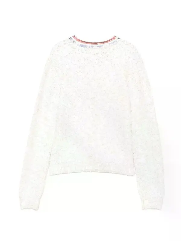 Cynthia Rowley Sequin Embellished Round Neck Jumper