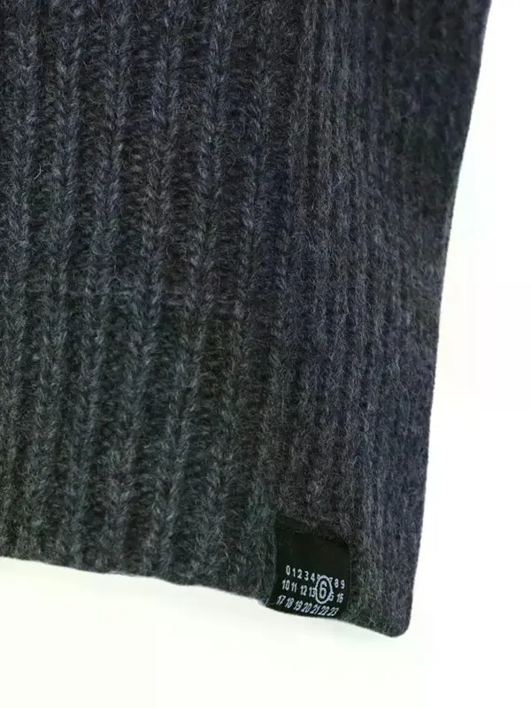 MAISON MARGIELA Ribbed Knit Half-zip Vest - Grey