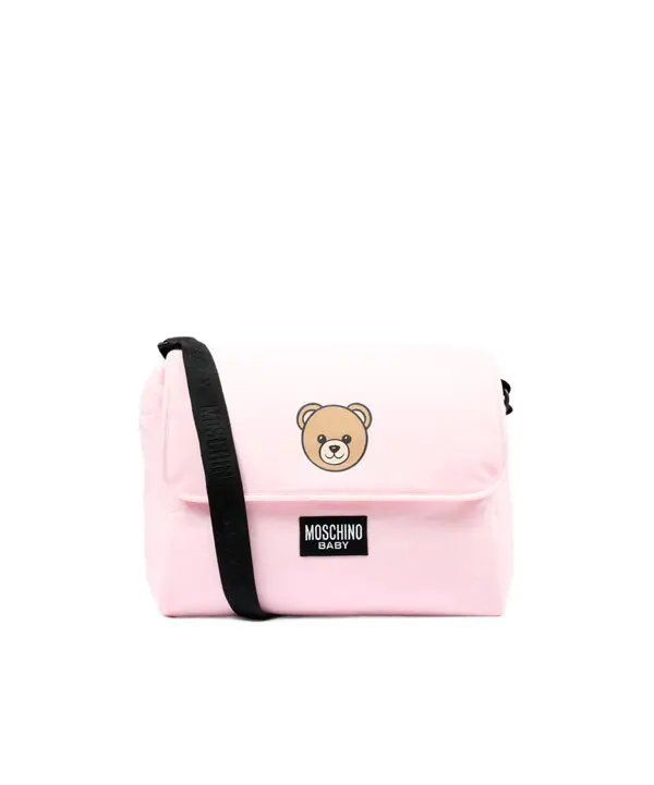 Moschino Teddy Bear Print Diaper Bag - Pink