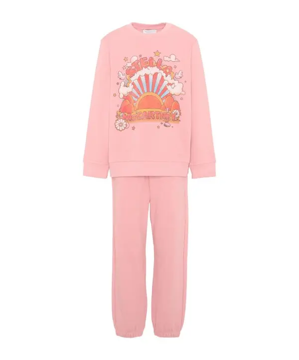 Stella McCartney Sweatshirt And Sweatpants Set With Graphic Detail - Pink