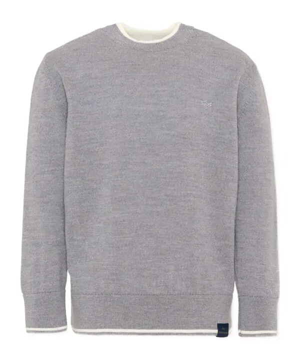 Paul & Shark Logo-embroidered Contrast-trim Sweater