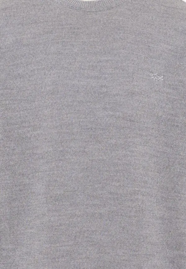 Paul & Shark Logo-embroidered Contrast-trim Sweater
