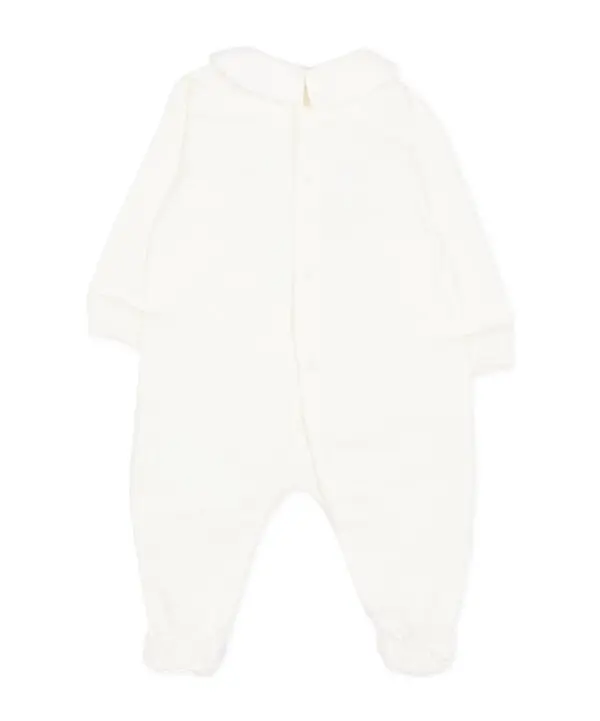 Moschino Teddy Bear Footed Romper, Bib, And Hat Set