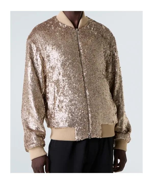 Dries Van Noten Sequined Bomber Jacket