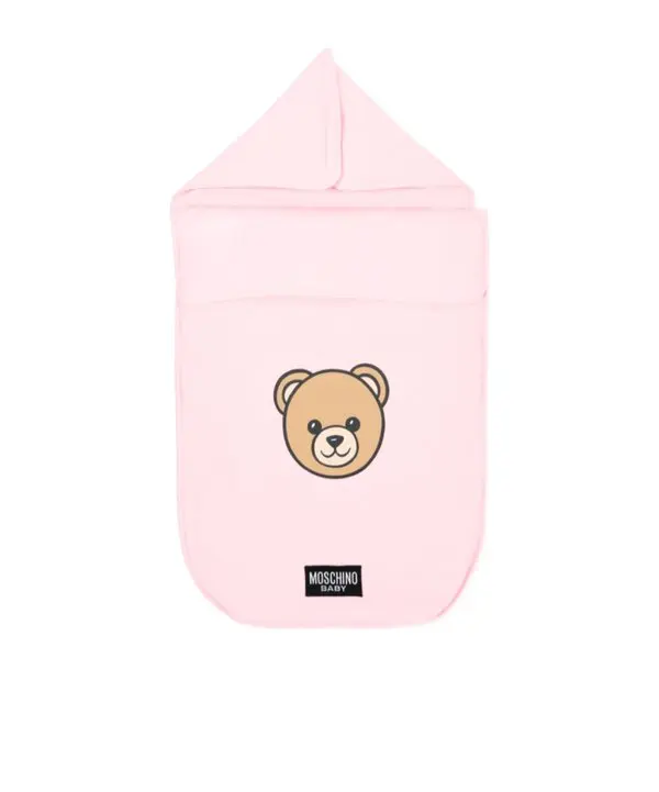 Moschino Teddy Bear Print Sleeping Bag - Pink