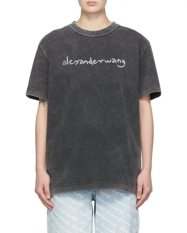 Alexander Wang Distressed Logo T-shirt