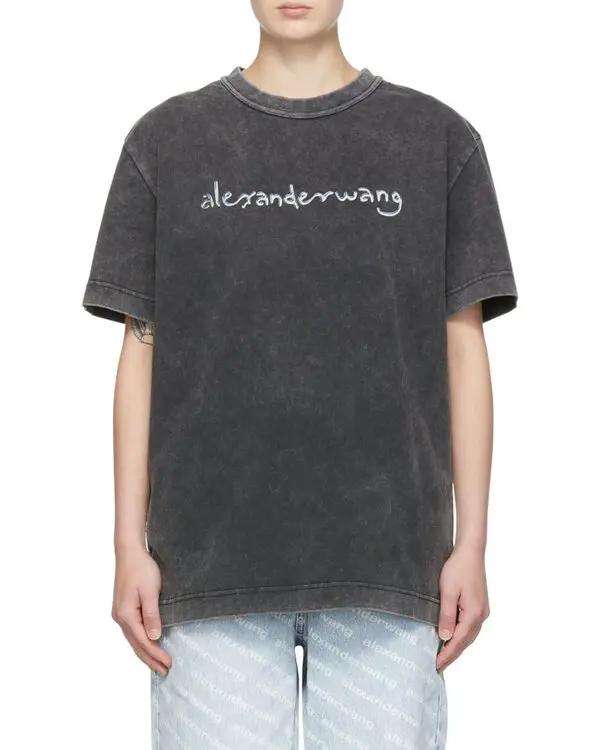 Alexander Wang Distressed Logo T-shirt