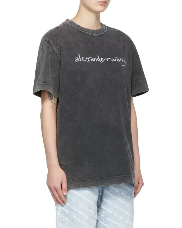 Alexander Wang Distressed Logo T-shirt
