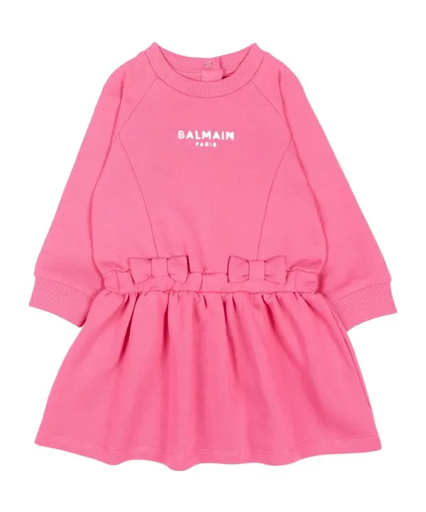Balmain Round Neck Long Sleeve Dress