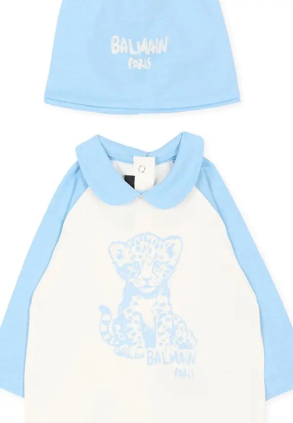 Balmain Bodysuit And Beanie Set