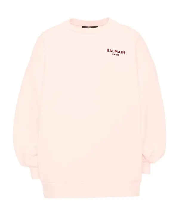 Balmain Logo-print Long-sleeve Dress