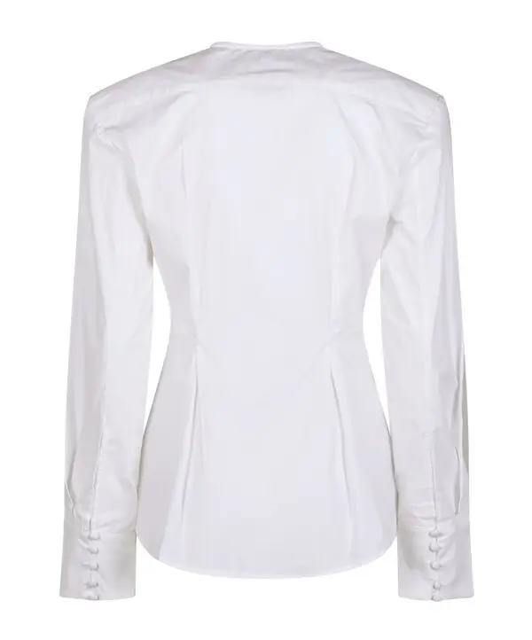 ROTATE BY BIRGER CHRISTENSEN Floral Applique V-neck Shirt