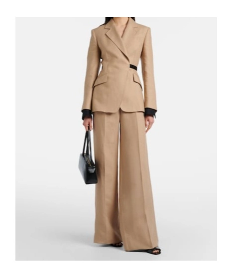Max Mara Big Pleated Linen Wide-leg Pants