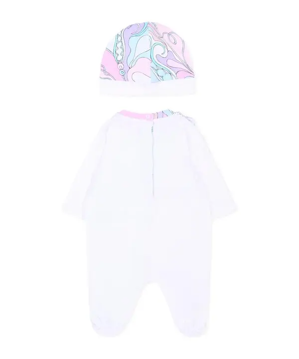 Emilio Pucci Two-piece Set: Ruffled Bodysuit And Hat