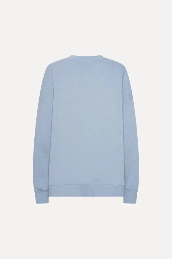 ROTATE BY BIRGER CHRISTENSEN Crewneck Heavy Sweatshirt With Textured Logo
