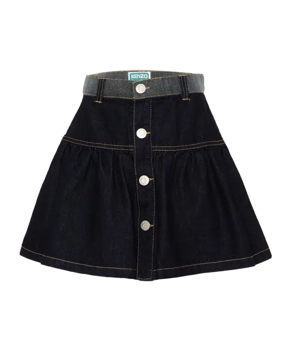 Kenzo Button-up Denim Skirt