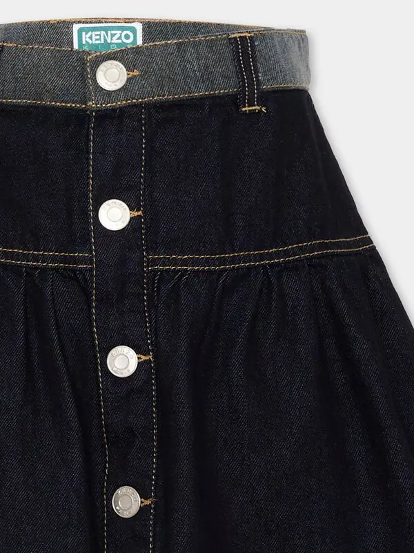 Kenzo Button-up Denim Skirt