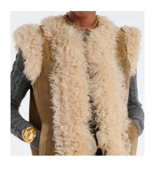Etro Shearling-lined Embroidered Vest