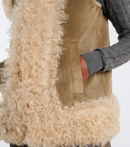 Etro Shearling-lined Embroidered Vest