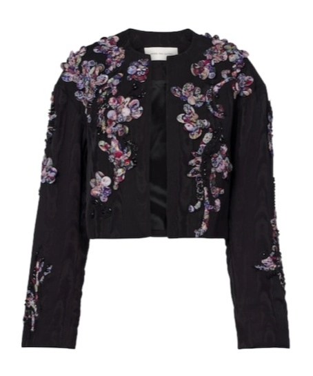Dries Van Noten Vonda Appliqué-embellished Cropped Jacket - Black