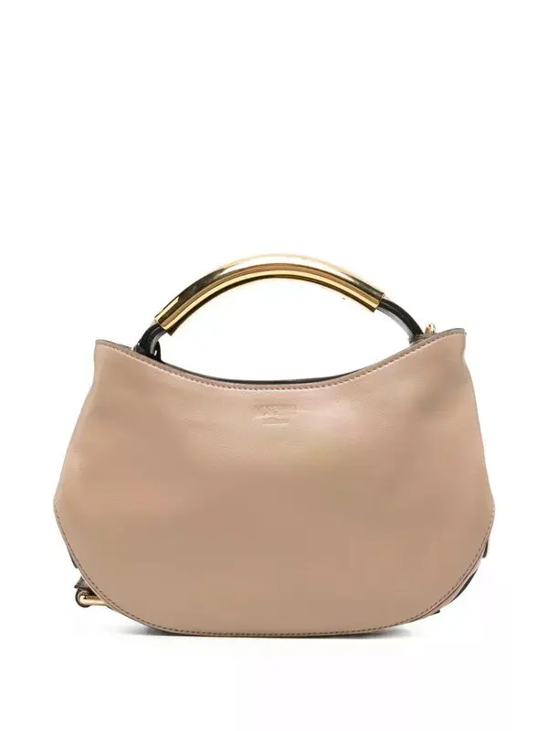 Moschino Metal Handle Tote Bag - Brown