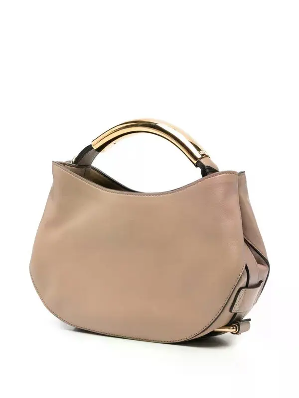 Moschino Metal Handle Tote Bag - Brown